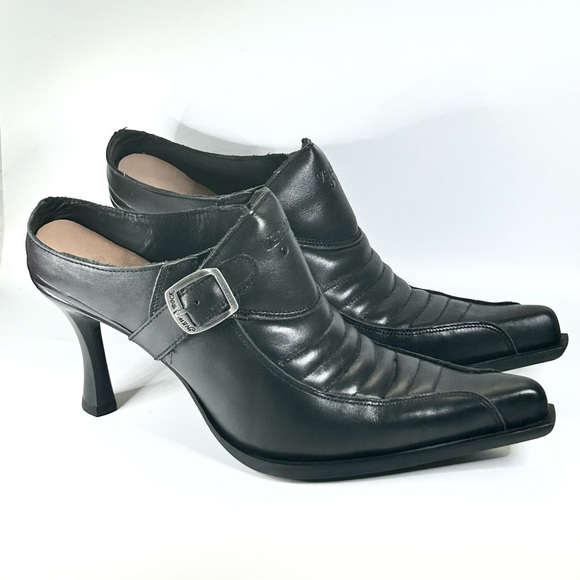 Vetements | Shoes | New Vetements X New Rock Leather Moto Mules Womens ...